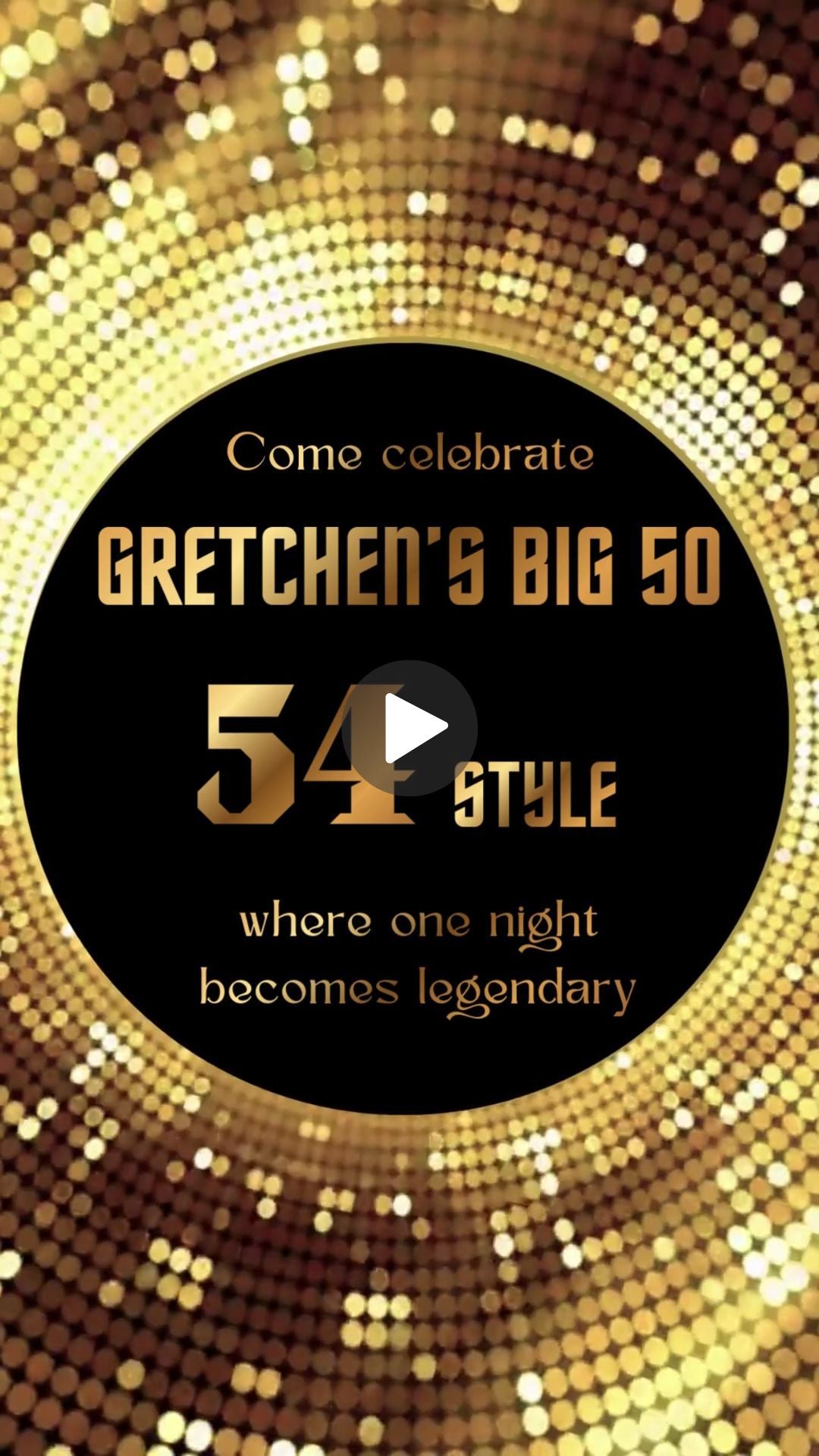 studio 54 theme invitation