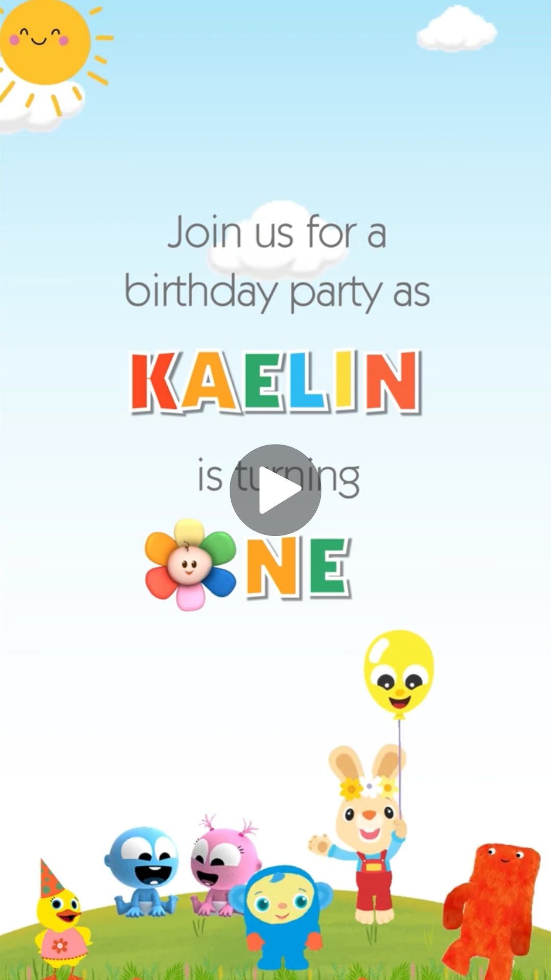 Baby First Tv Birthday Video Invitation - Baby First Tv Theme Birthday ...